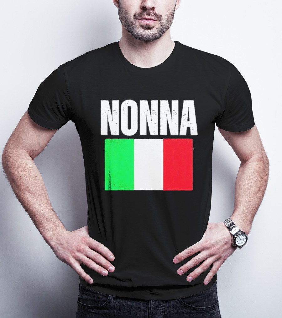 Italian Nonna Flag Pride With Italy T-Shirt