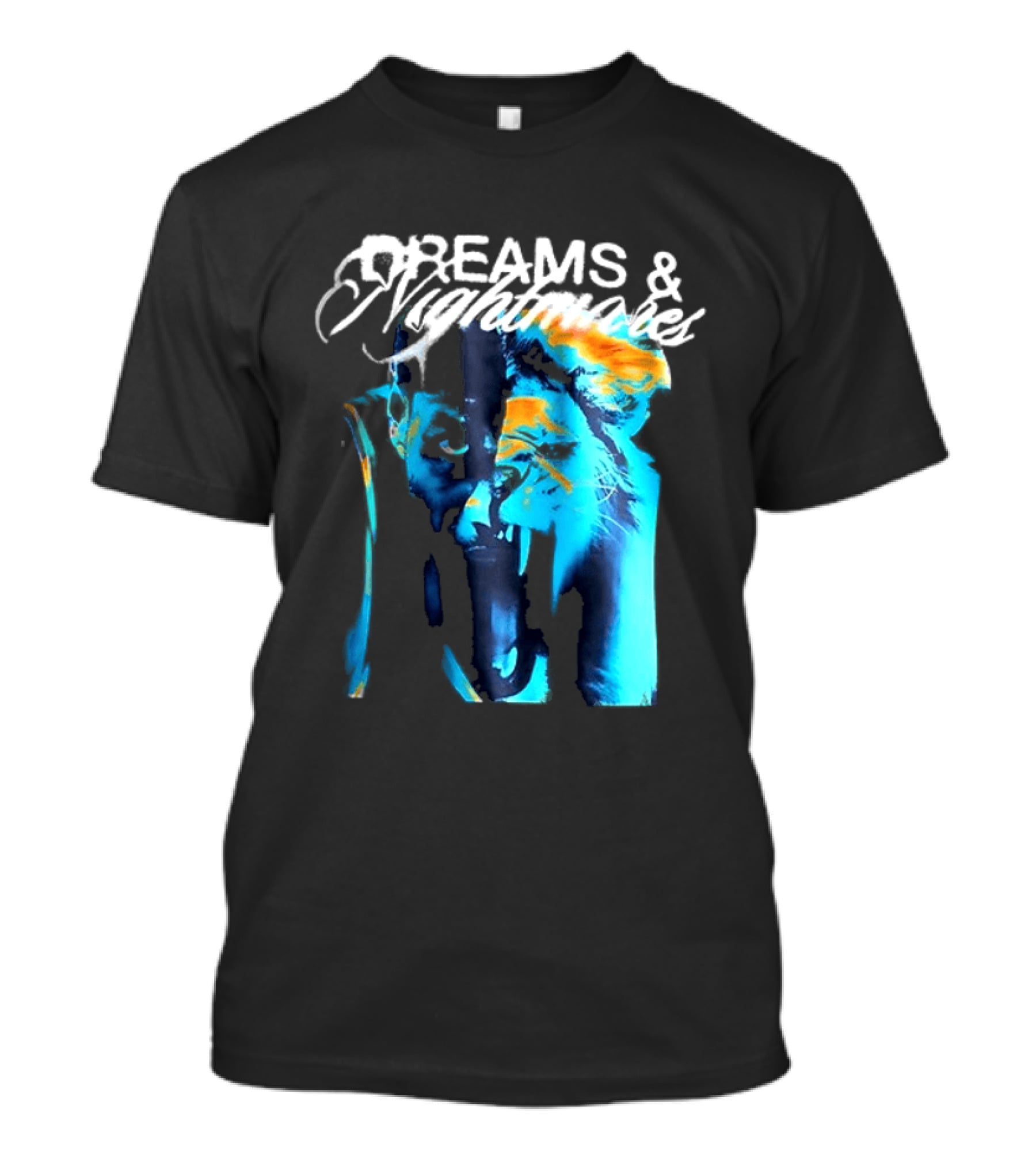 LeBron Dreams & Nightmares Nike Blue Orange Brushstroke T-Shirt