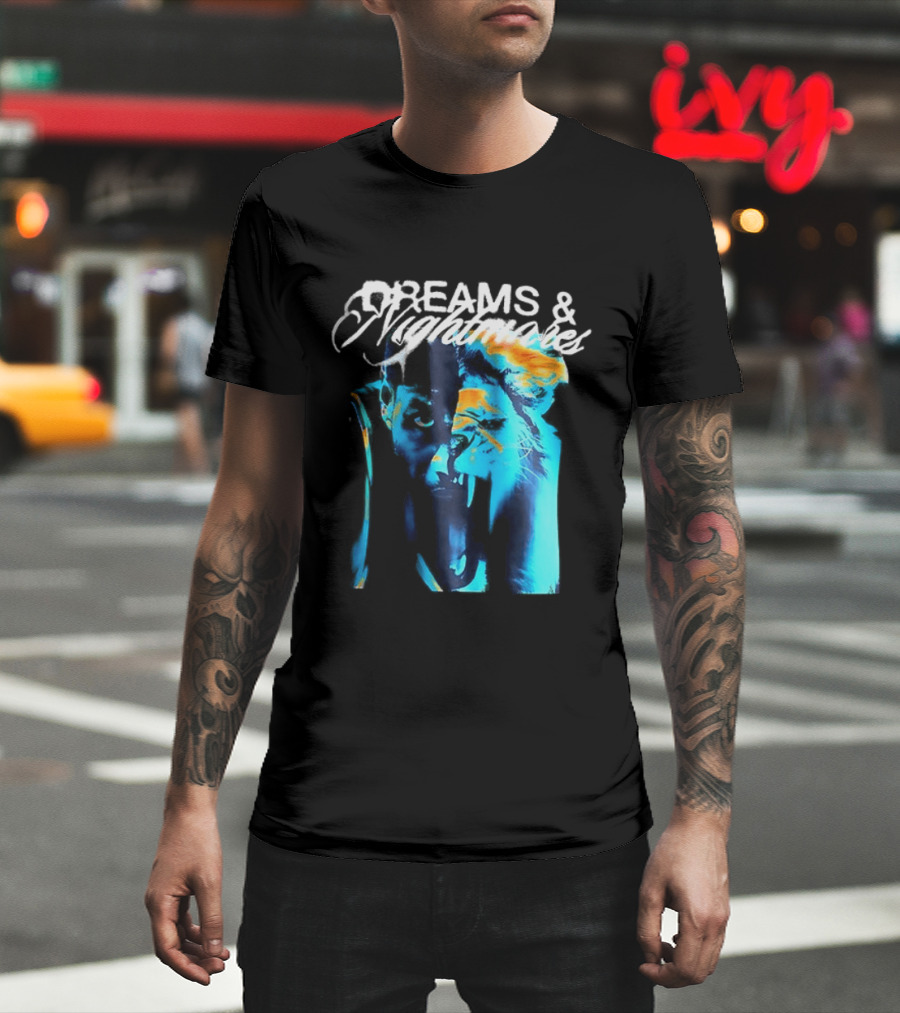 LeBron Dreams & Nightmares Nike Blue Orange Brushstroke T-Shirt