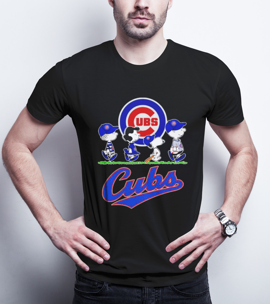 Chicago Cubs Peanuts Characters Walking 2026 T-Shirt