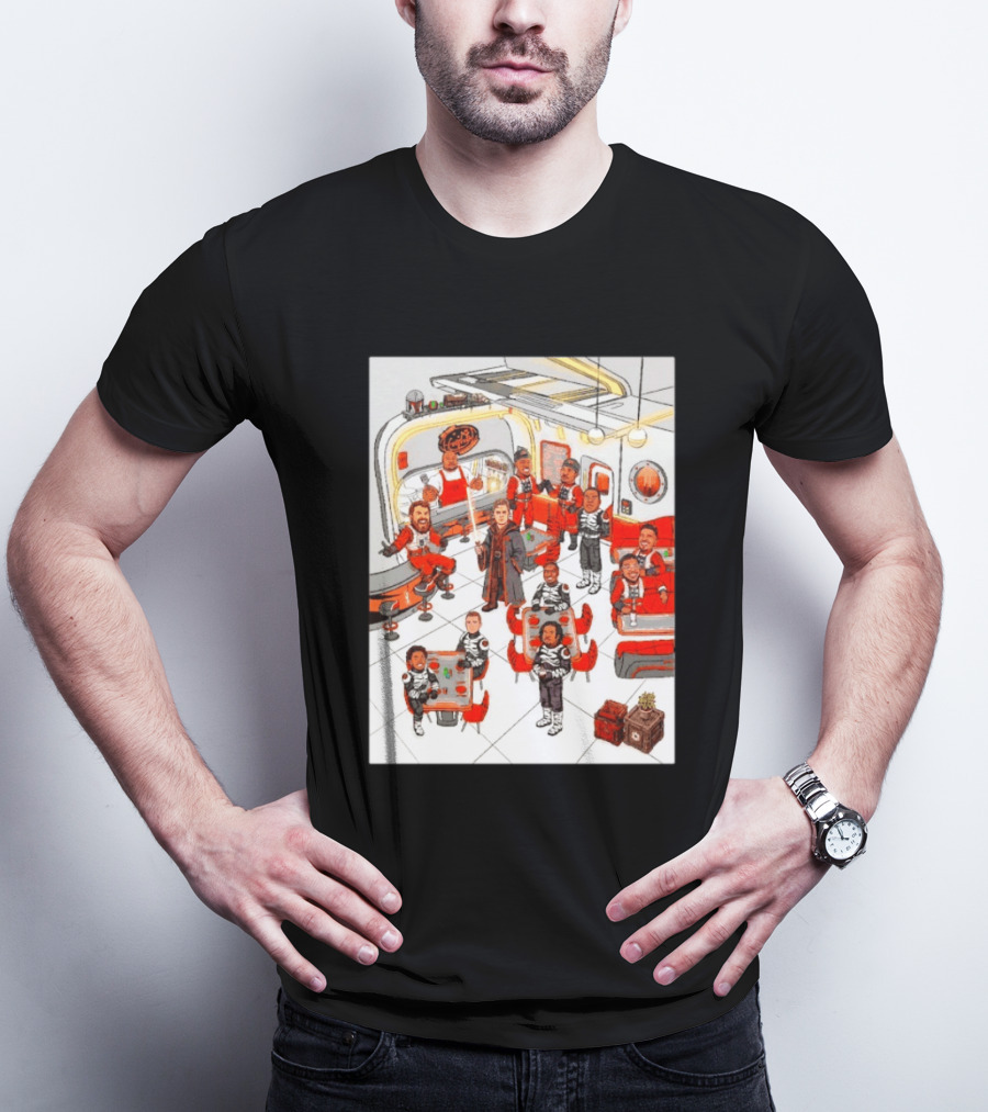 Cincinnati Bengals Star Wars Parody In Retro Diner Scene T-Shirt