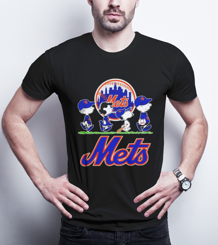 New York Mets Peanuts Abbey Road 2026 Charlie Brown Snoopy Lucy Linus T-Shirt