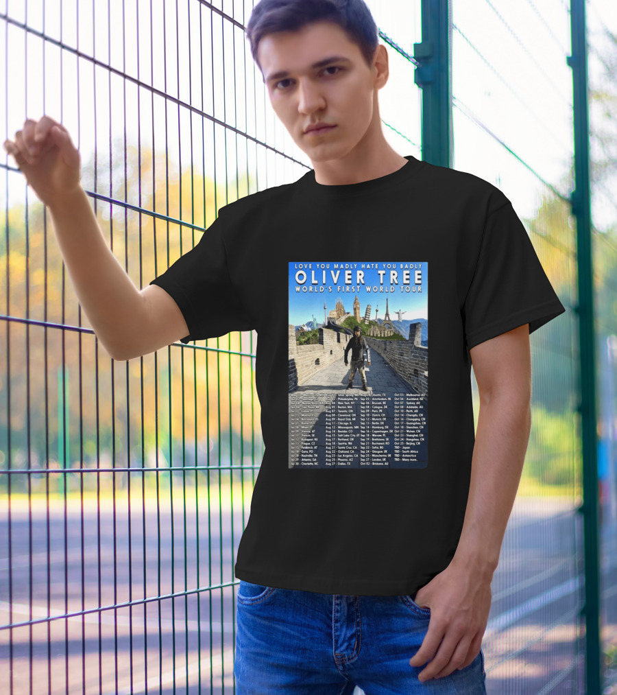 Oliver Tree World's First World Tour Love You Madly Hate You Badly Fall 2026 Tour Dates T-Shirt