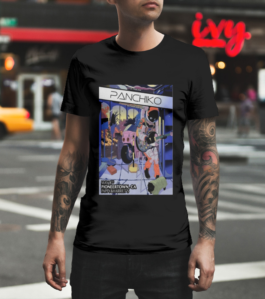 Panchiko US Tour 2026 Pioneertown CA May 8th Pappy & Harriet's With Dead Calm T-Shirt
