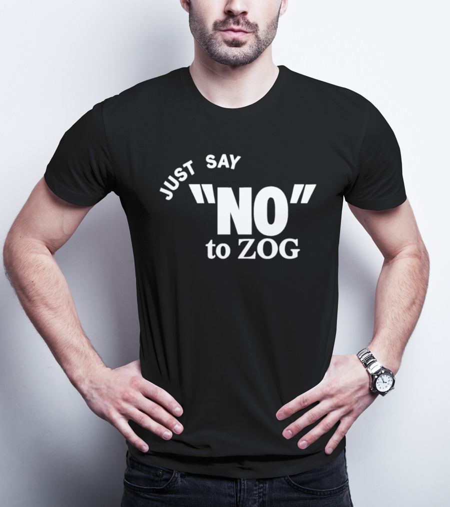 Randy Weaver Wearing Just Say No To Zog T-Shirt
