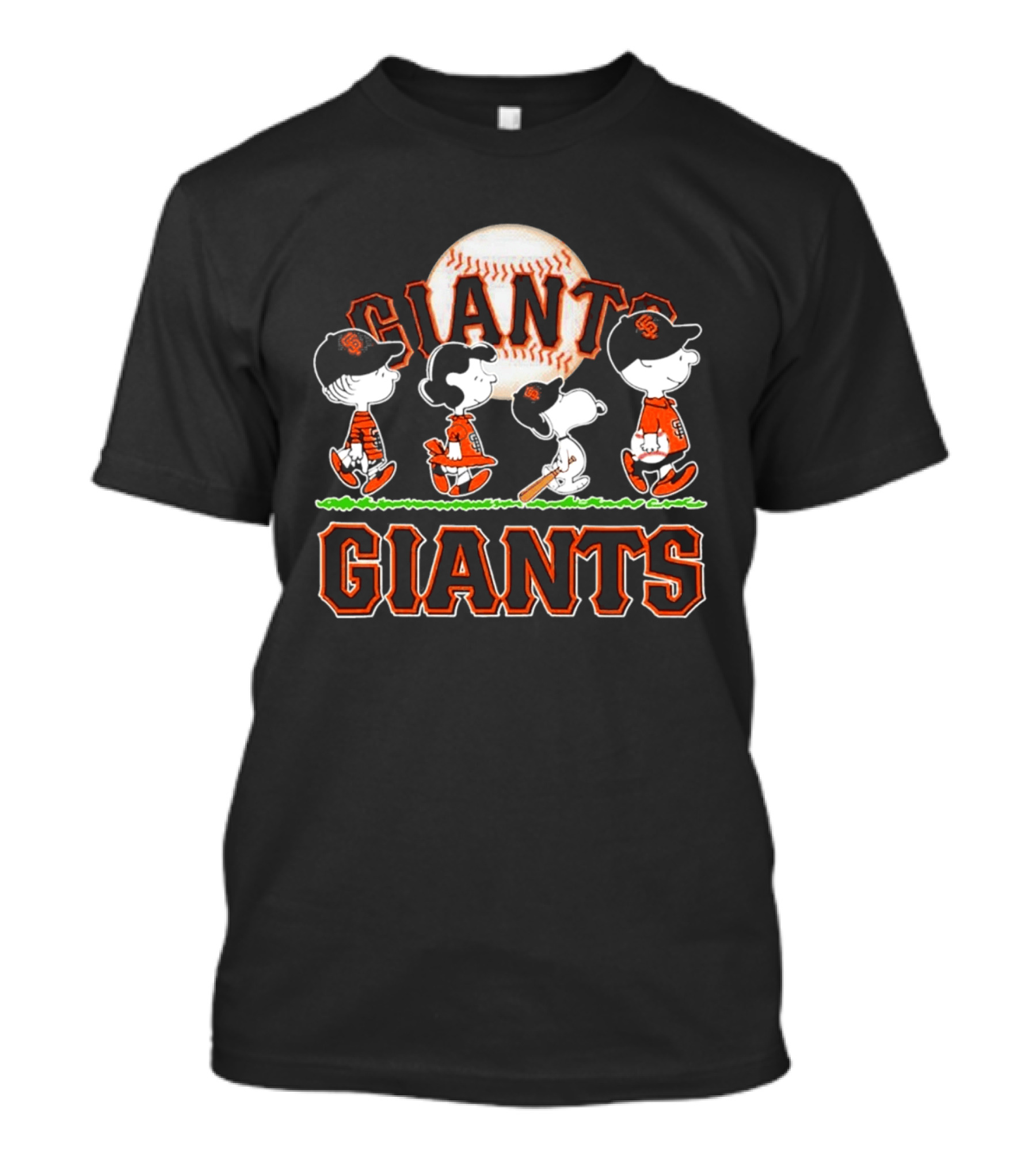 San Francisco Giants Peanuts Characters Abbey Road Baseball 2026 T-Shirt