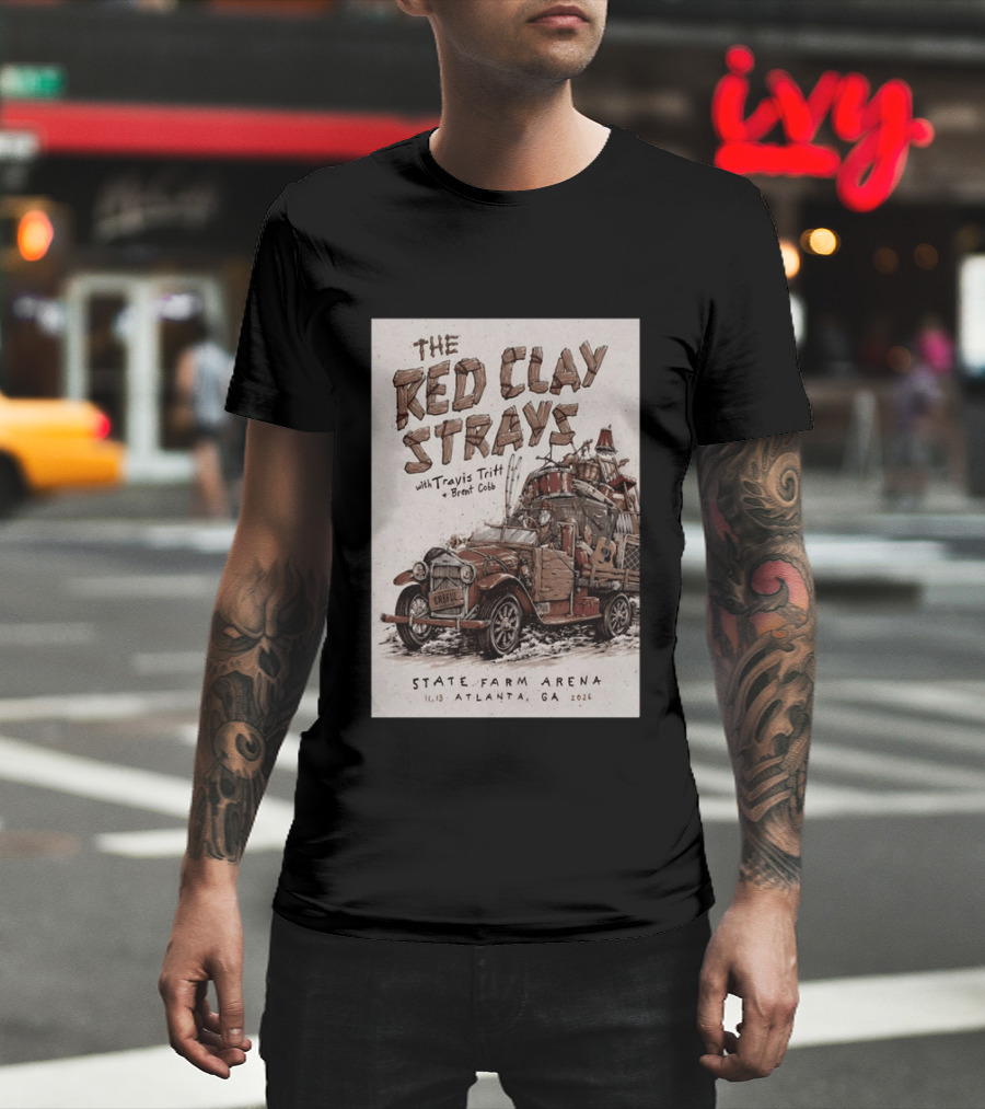 The Red Clay Strays With Travis Tritt And Brent Cobb Live Concert State Farm Arena Atlanta GA Nov 13 2026 T-Shirt