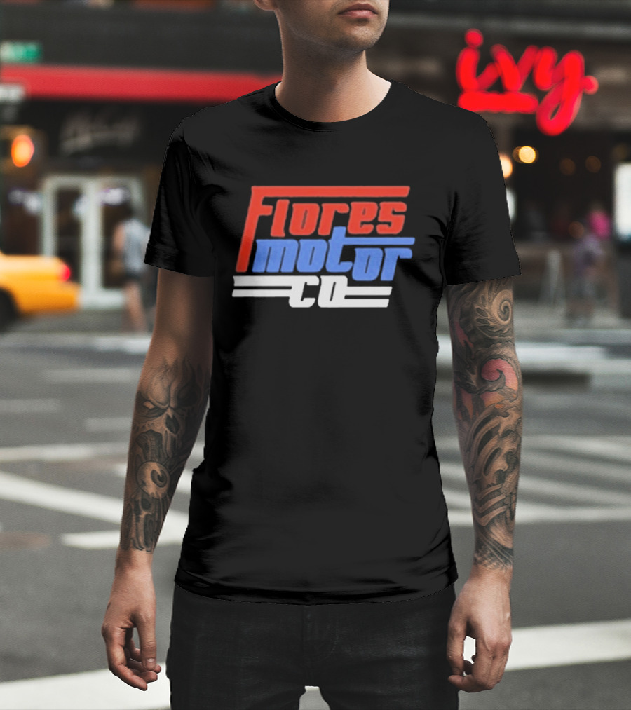 Wyatt Flores Flores Motor CO 2026 Tour Red And Blue T-Shirt
