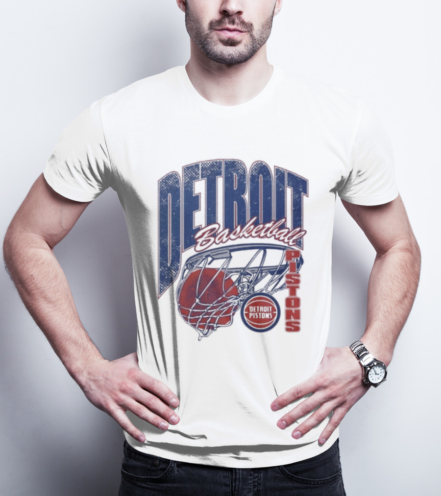 Detroit Pistons Basketball 2026 Script Swish T-Shirt