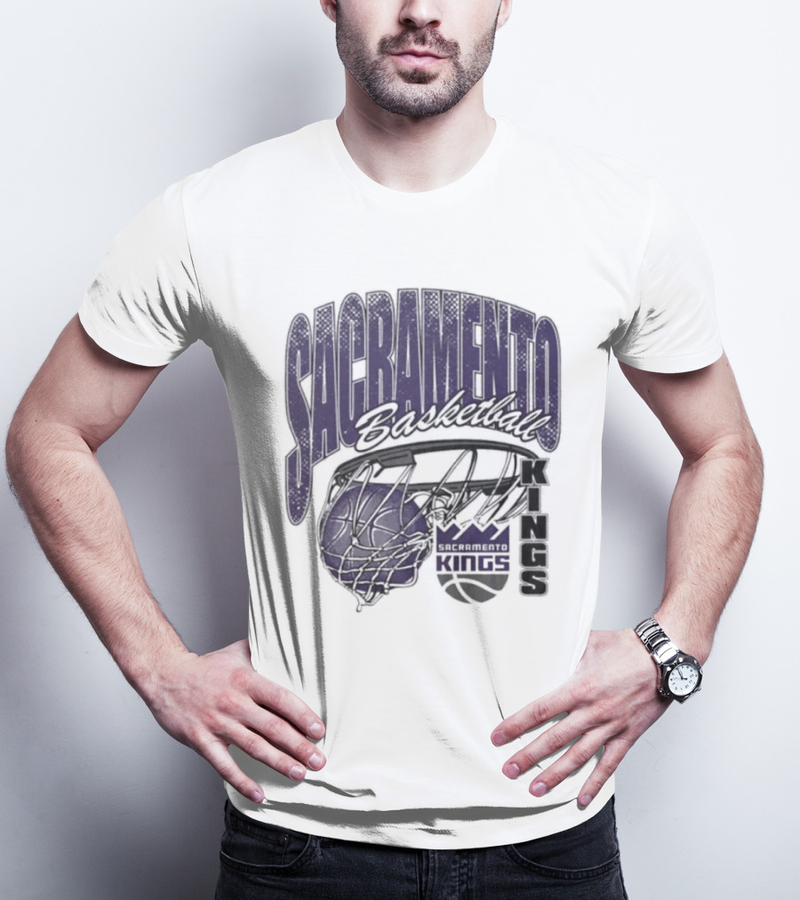Sacramento Kings Basketball Swish Script 2026 T-Shirt