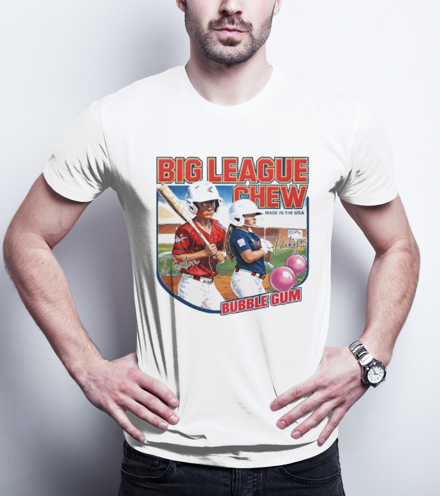 Big League Chew Made In USA Daxton Laikyn Baseball Bubble Gum T-Shirt