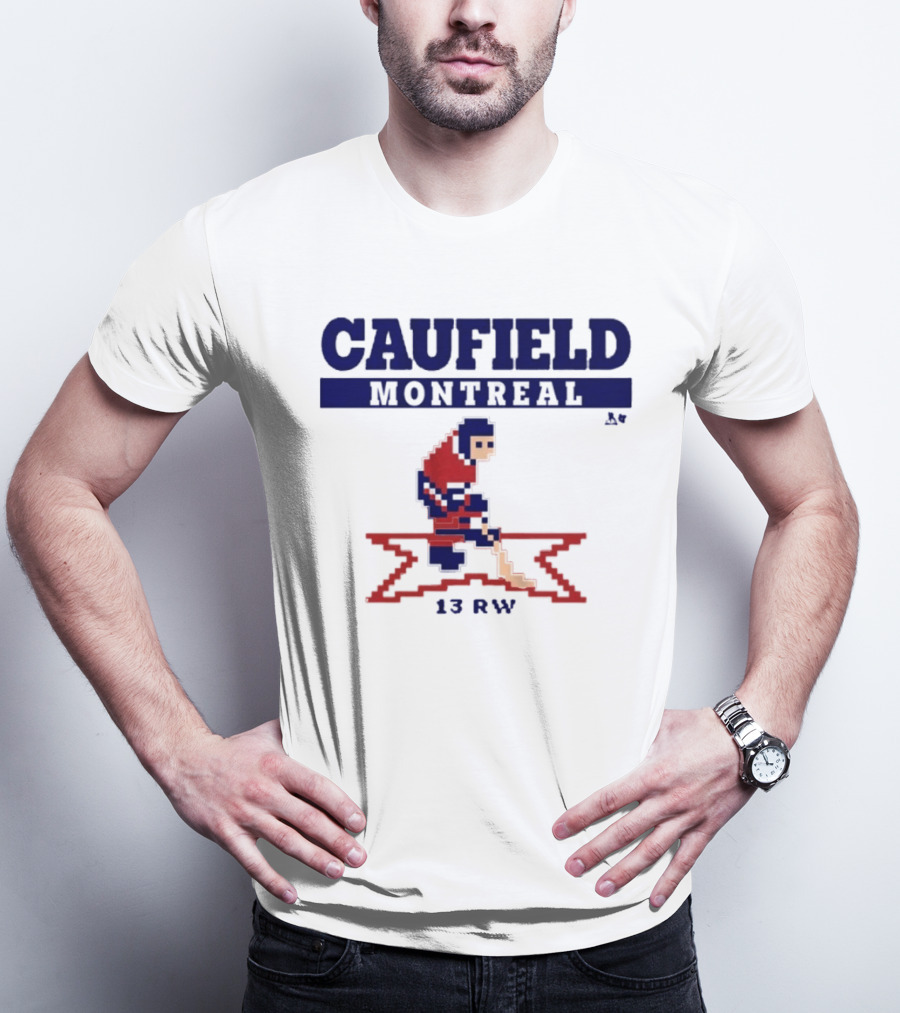 Caufield Montreal 13 RW Hockey Player Pixel T-Shirt