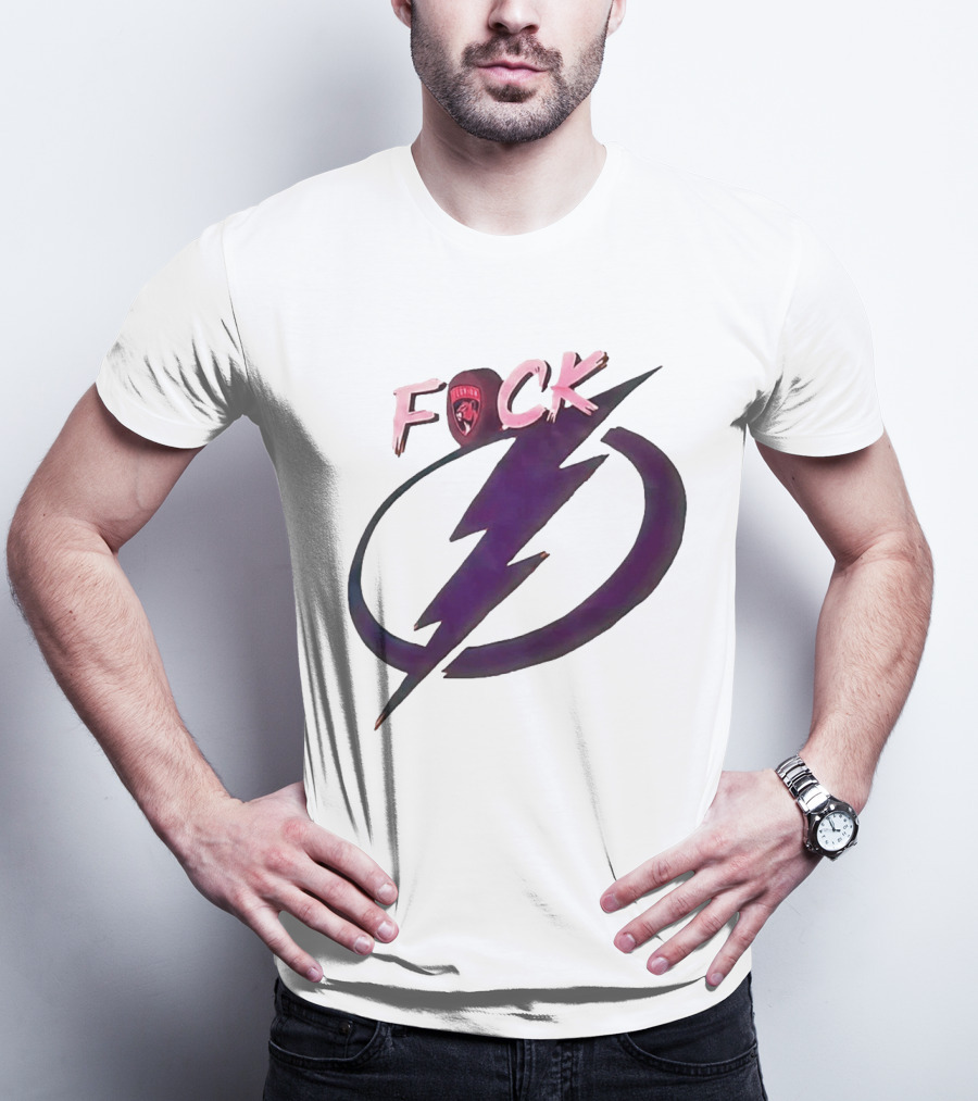 F Panthers Rivalry With Tampa Bay Lightning Lightning Bolt T-Shirt