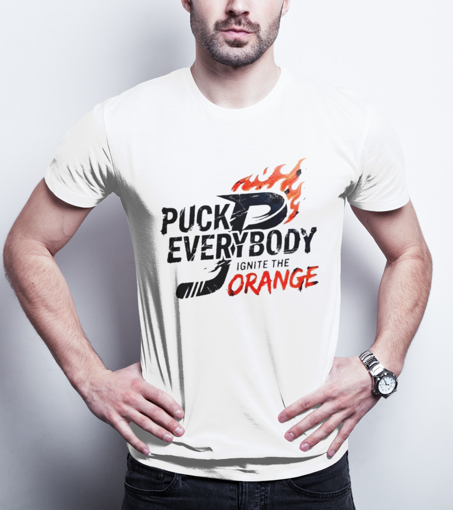 Puck Everybody Ignite The Orange P Fire T-Shirt