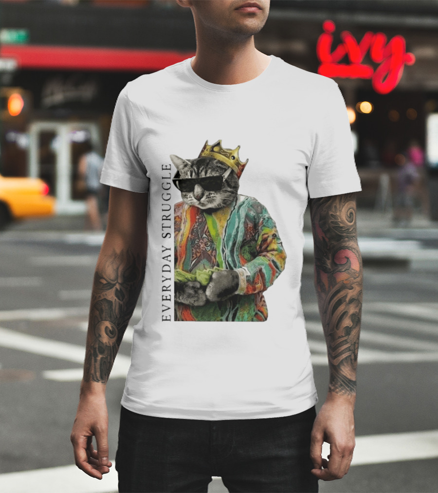 Scottie Barnes Everyday Struggle Cat In Colorful Crowned Outfit T-Shirt