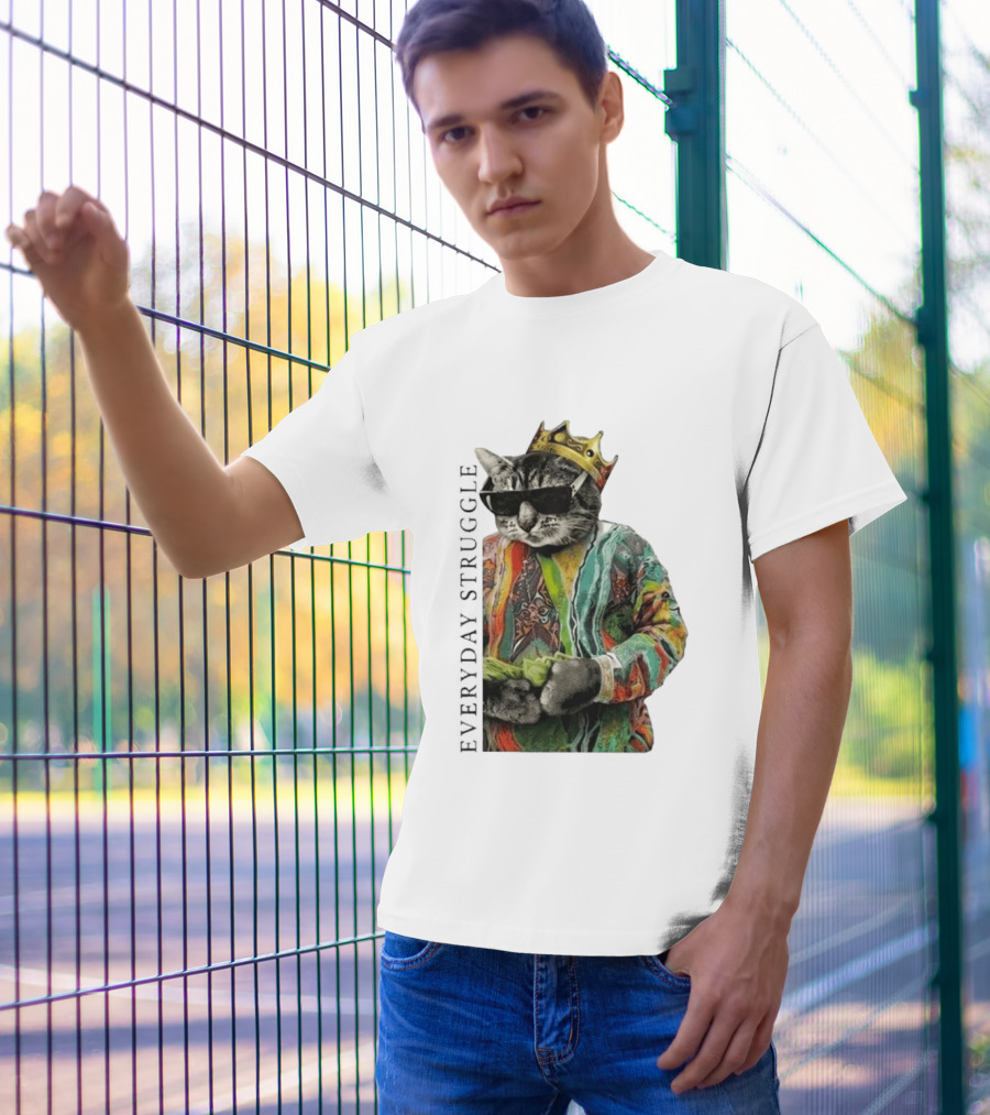 Scottie Barnes Everyday Struggle Cat In Colorful Crowned Outfit T-Shirt