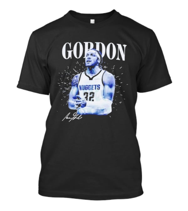 Gordon Aaron Denver Nuggets Basketball Player 50 Signature T-Shirt