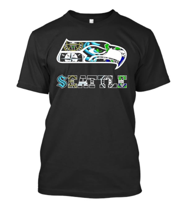 Seattle Sports Team Iconic Symbols Mashup T-Shirt