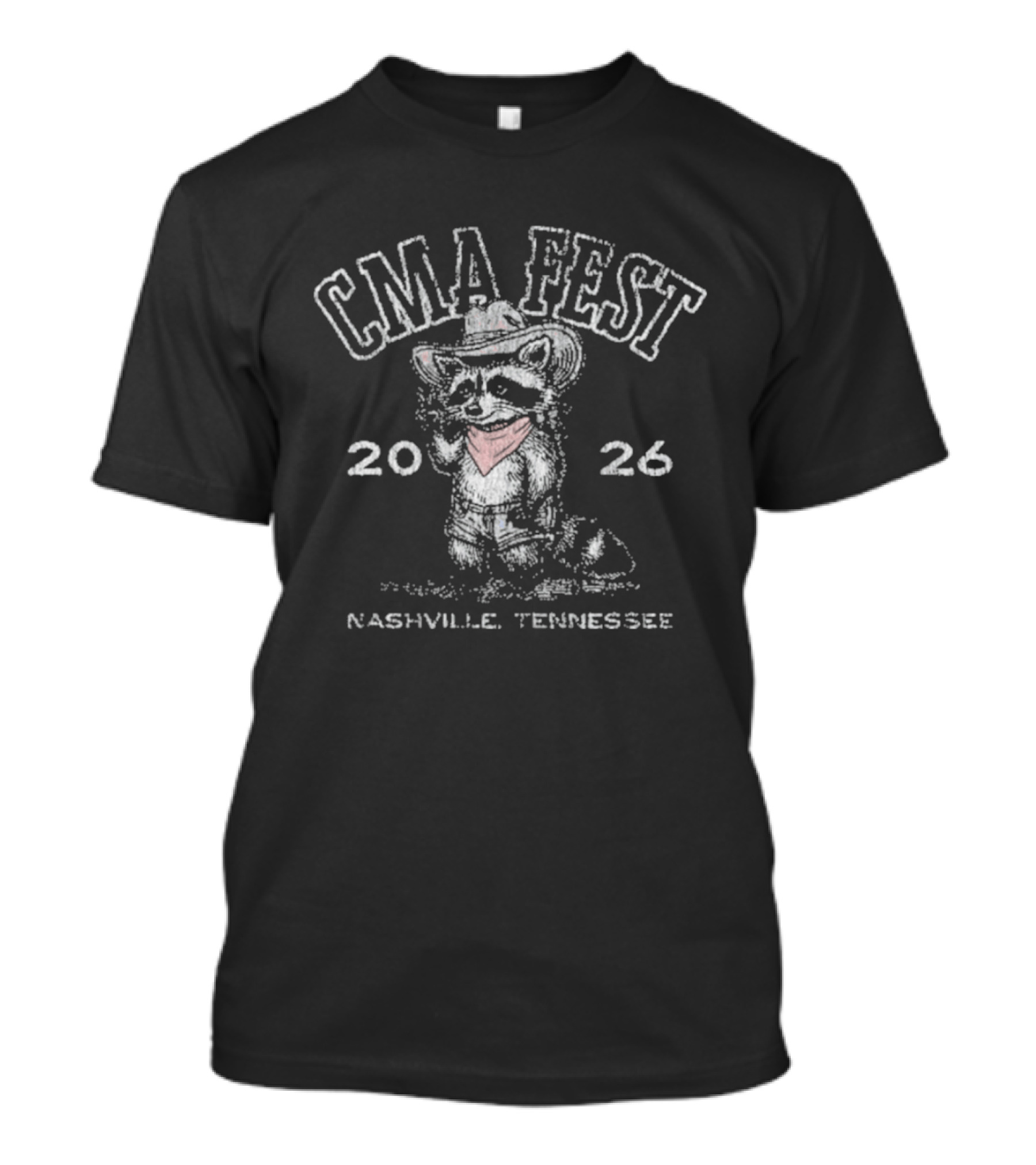 CMA Fest 2026 Raccoon Nashville Tennessee Cowboy Hat Bandana T-Shirt