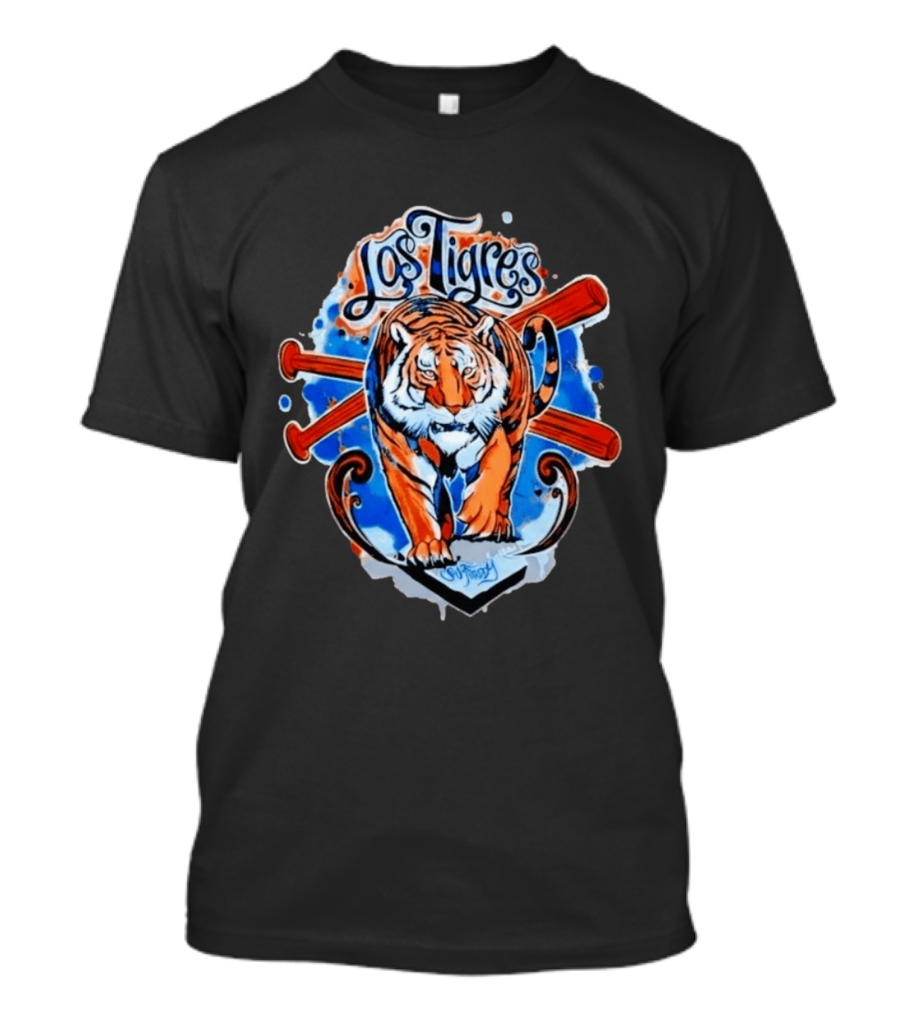 Los Tigres SW Freddy Baseball Tiger T-Shirt