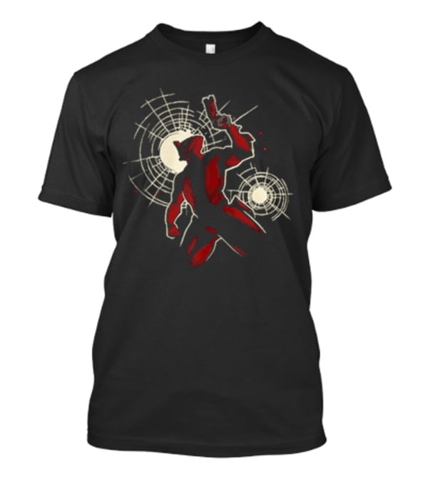Warframe Tennocon 2026 Red And Tan Abstract Character With Circular T-Shirt