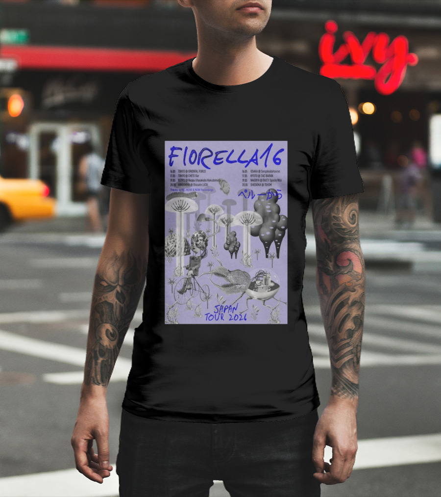 FIORELLA16 Japan Tour 2026 Dates And Locations T-Shirt