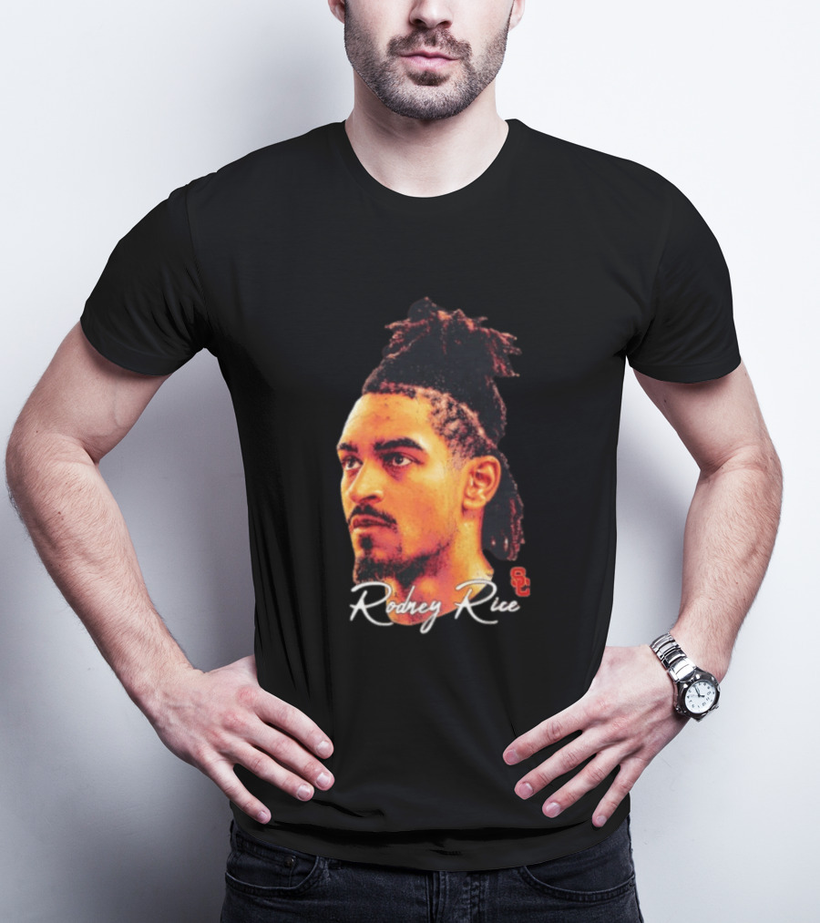 Rodney Rice USC Trojans NCAA Men's Basketball Game Face T-Shirt