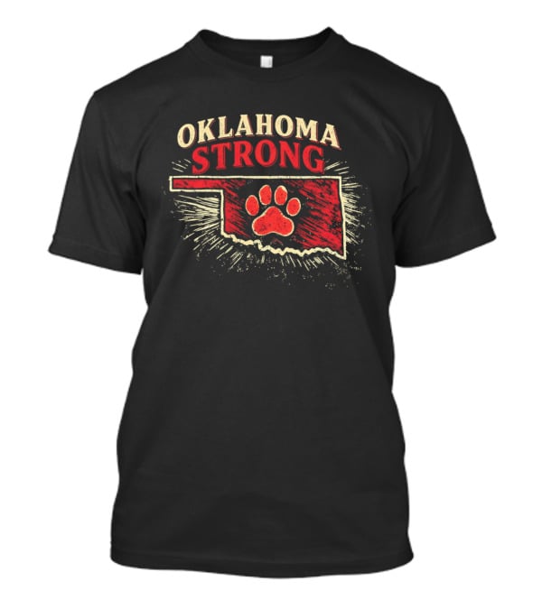 Oklahoma Strong 2026 State Pride Paw Print T-Shirt