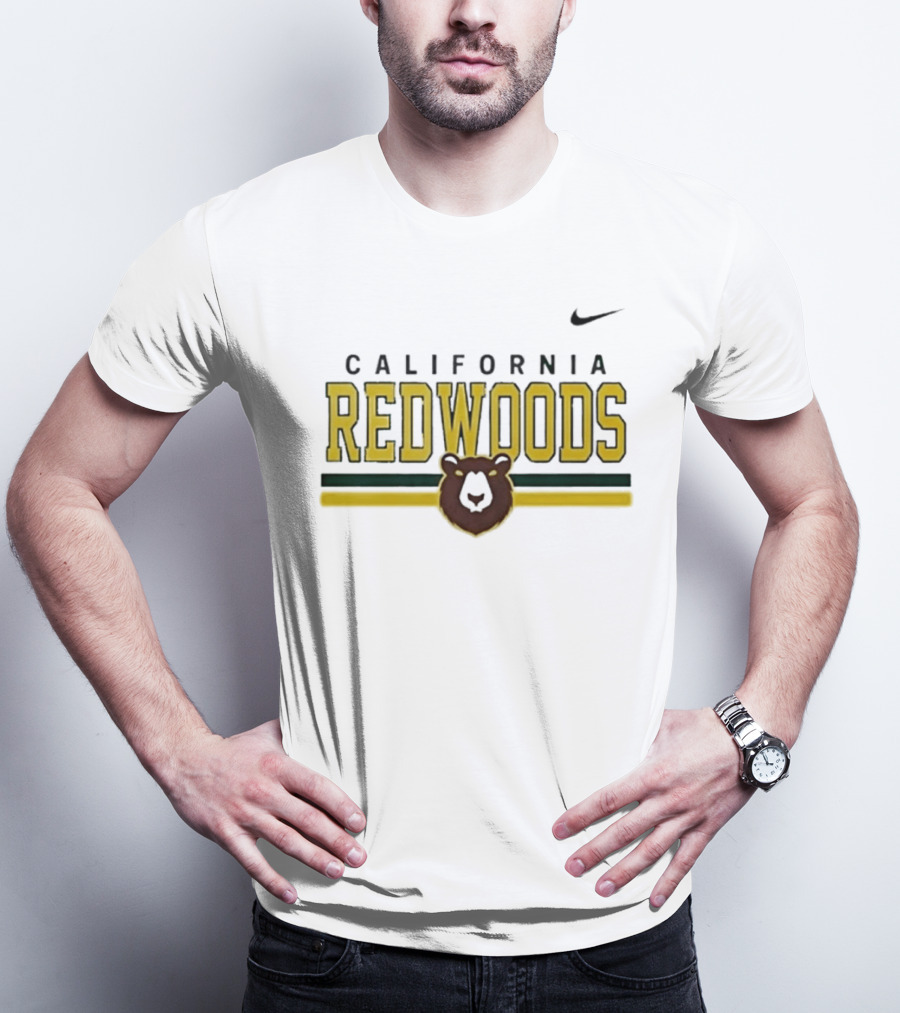 California Redwoods Lacrosse Stripe Nike Bear T-Shirt