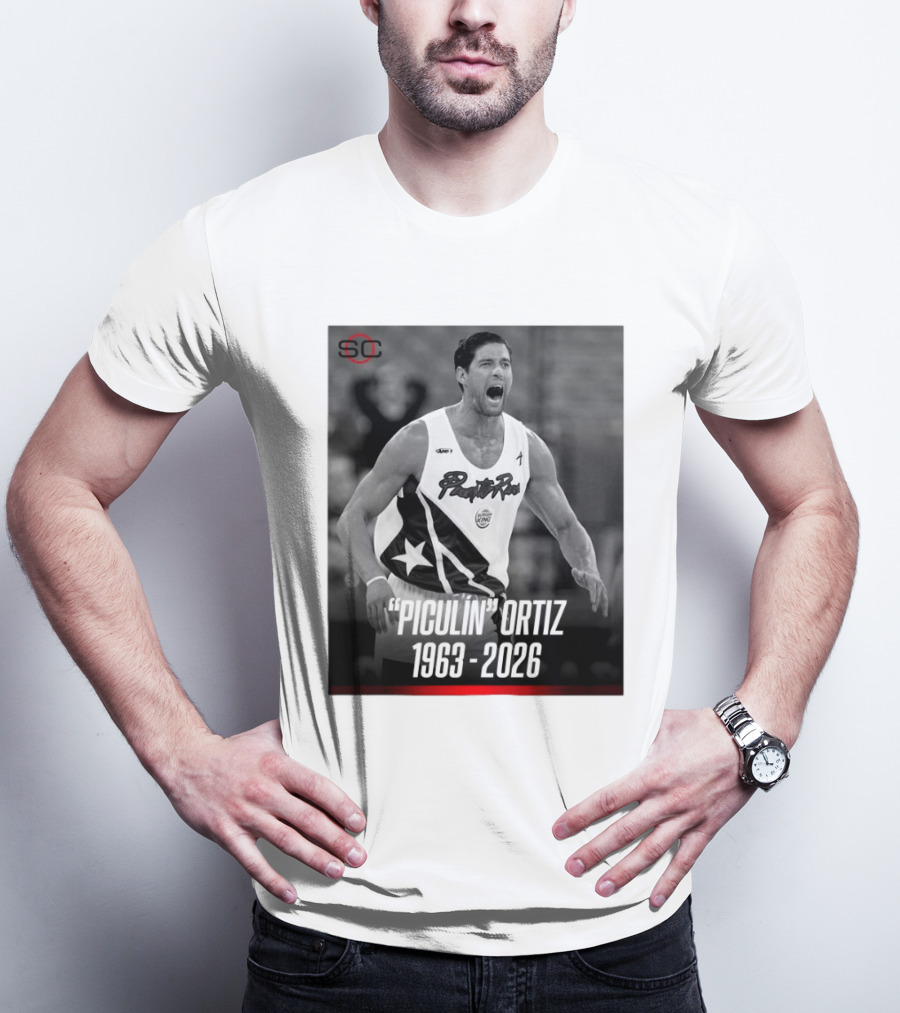 Piculín Ortiz Puerto Rico Basketball Legend 1963 2026 T-Shirt
