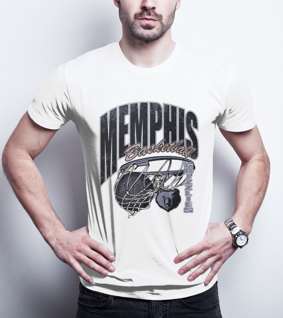 Memphis Basketball Swish With Bear And Hoop T-Shirt