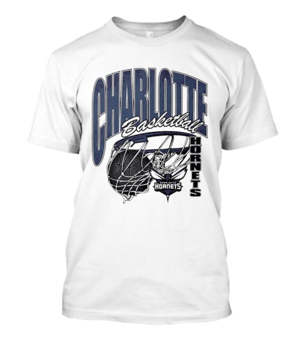 Charlotte Hornets Basketball Script Swish Iconic NBA Team T-Shirt