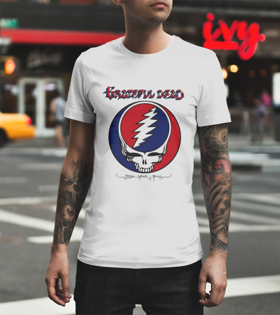 Grateful Dead Steal Your Face Skull Lightning Bolt T-Shirt