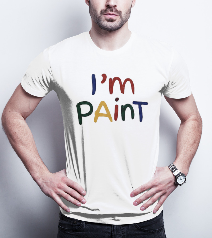 I'm Paint And I Love To Finger Paint Matching Couple Colorful T-Shirt