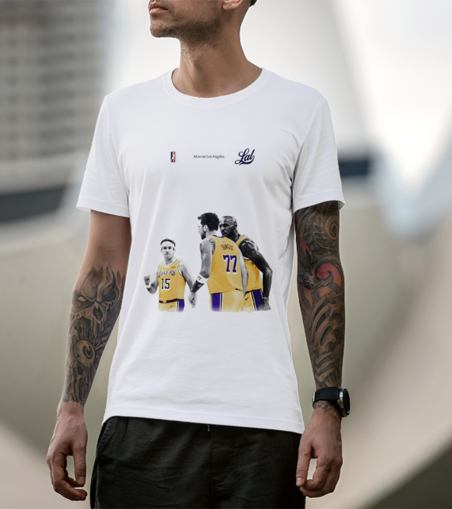 LeBron James Austin Reaves Luka Doncic Lakers Ring Season 2026 Los Angeles NBA Championship Dream Team T-Shirt