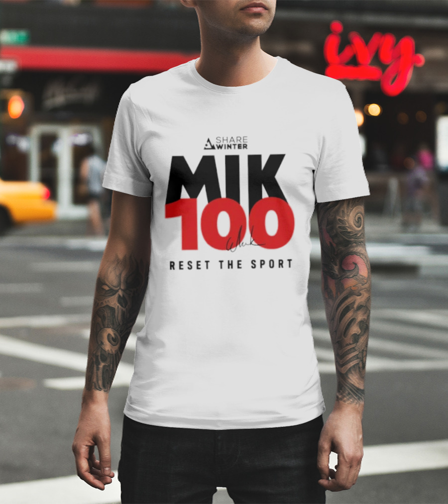 MIK 100 Reset The Sport A Share White T-Shirt