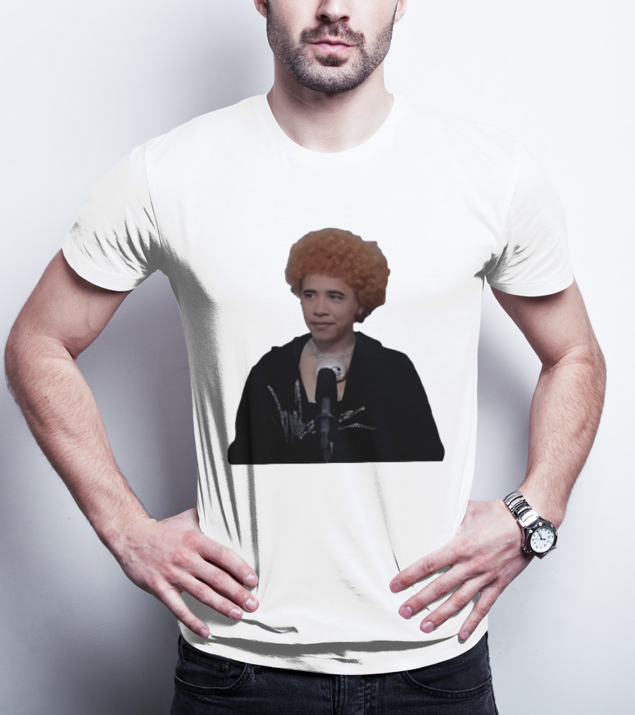 Obama Spice Meme Satirical Icon With Afro Wig T-Shirt