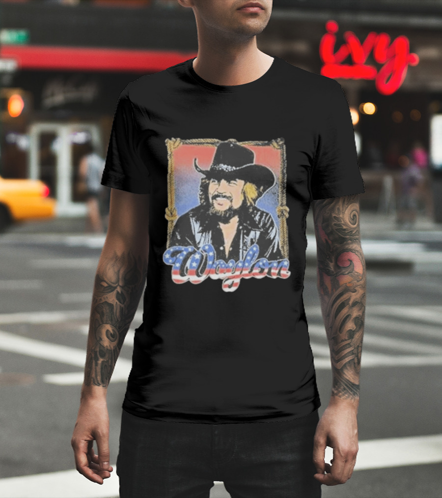 Waylon Jennings Cowboy Americana Country Music Legend T-Shirt