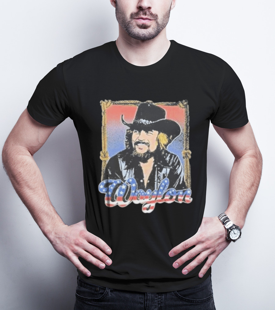 Waylon Jennings Cowboy Americana Country Music Legend T-Shirt