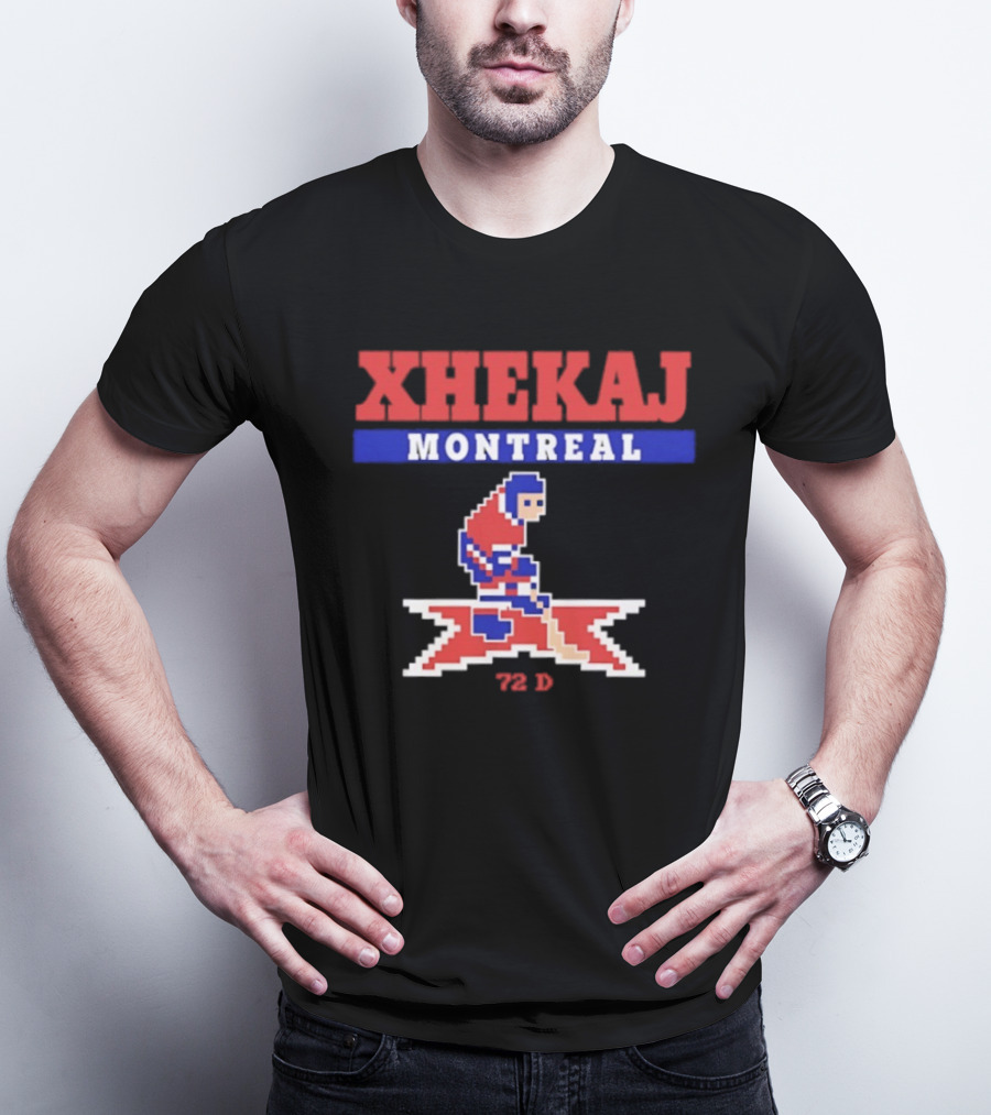 Xhekaj Montreal Canadiens 72 D Retro Hockey Player Pixel T-Shirt
