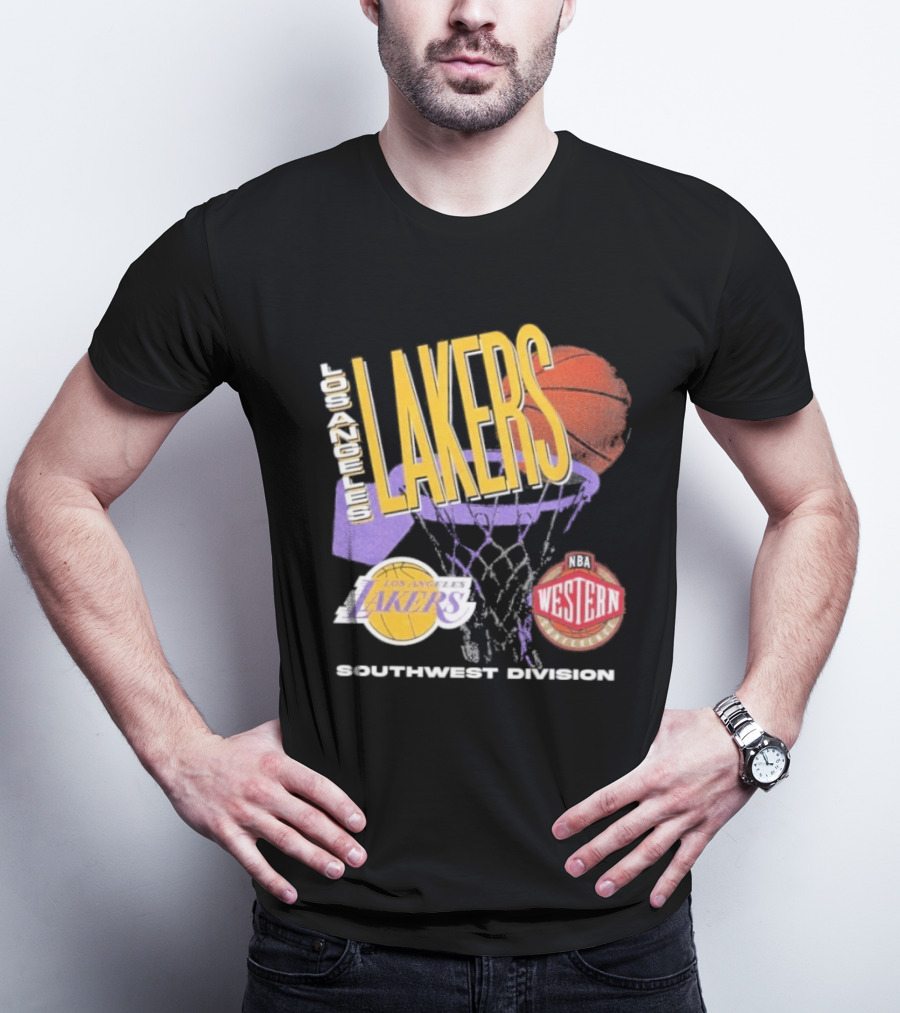 Los Angeles Lakers Southwest Division 90s Basketball Western Conference T-Shirt