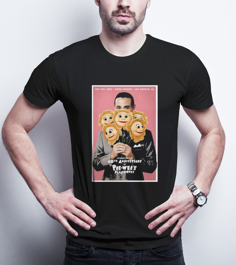 Celebrating The 40th Anniversary Of Pee Wee's Playhouse May 4th 2026 Greek Theatre Los Angeles CA T-Shirt