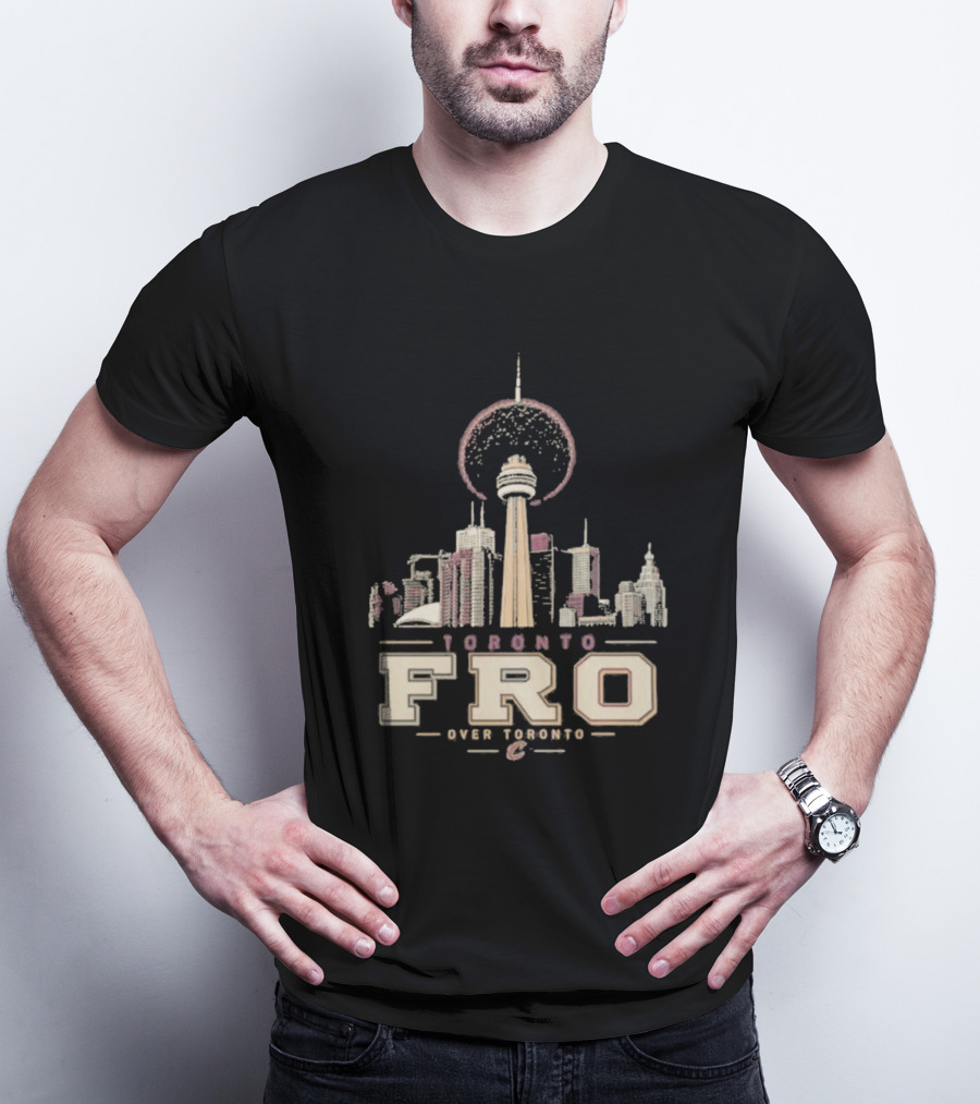 Toronto Fro Over Toronto Skyline Basketball Cleveland Cavaliers T-Shirt