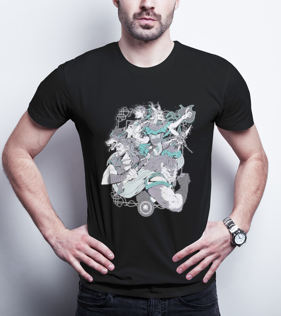 Critical Role Heroes Araman Soldiers Legendary Fantasy Characters T-Shirt