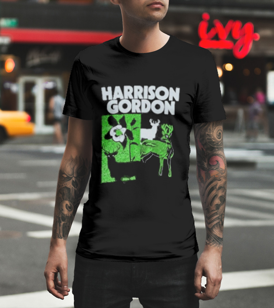 Harrison Gordon Tour Nature Wildlife Deer Flower T-Shirt