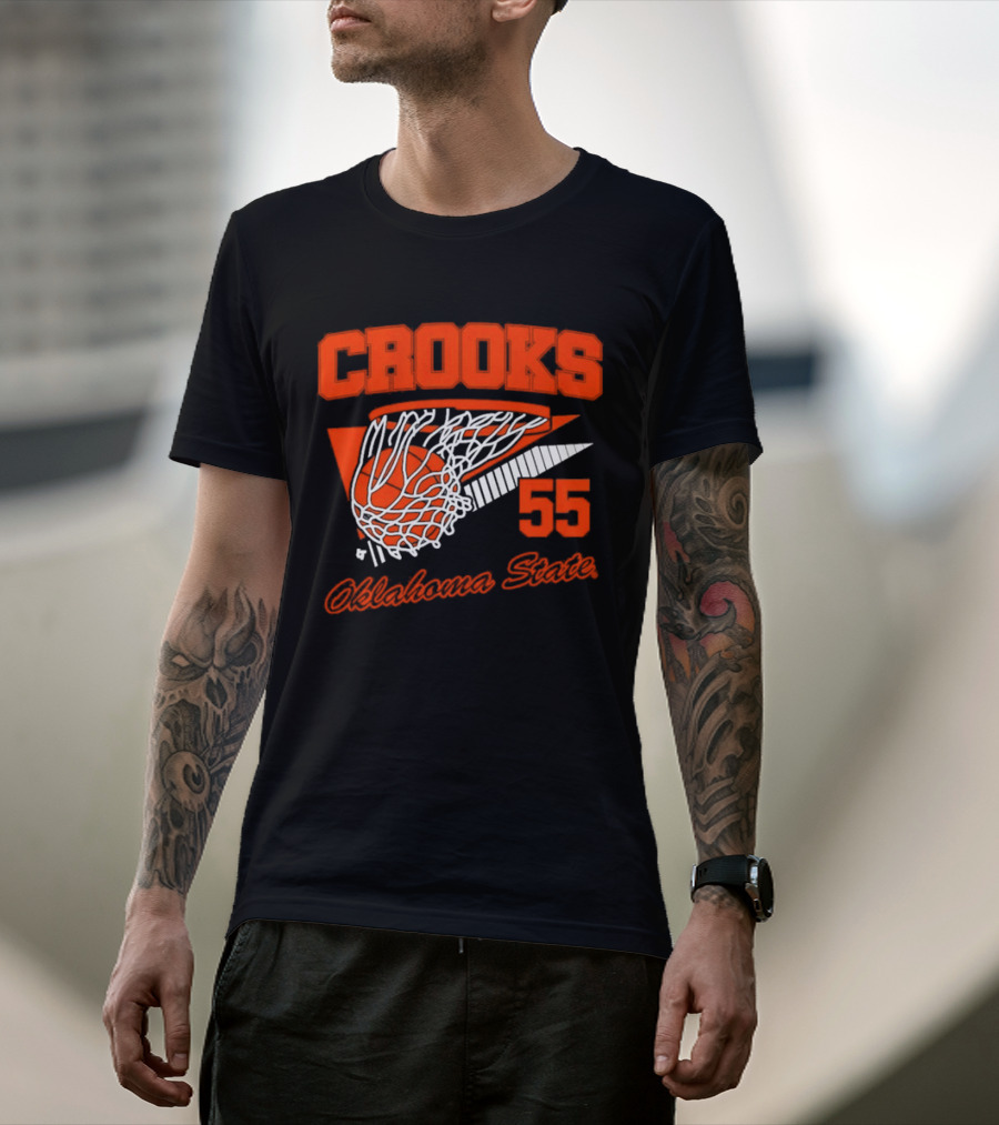 Crooks 55 Oklahoma State Basketball Swish T-Shirt