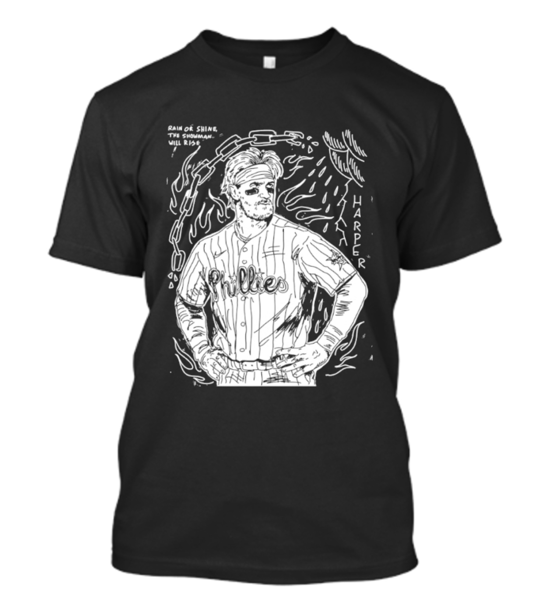Paul Carpenter Bryce Harper Phillies Rain Or Shine The Snowman Will Rise T-Shirt