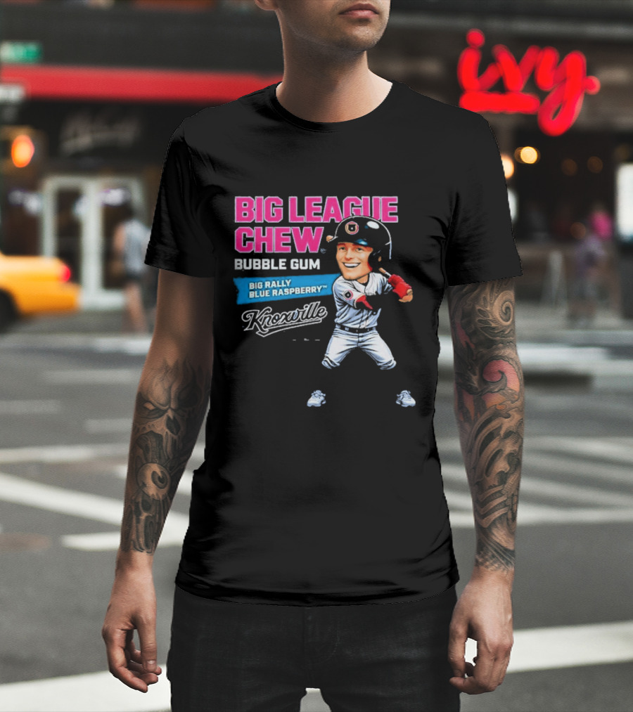 Big League Chew Bubble Gum Big Rally Blue Raspberry Knoxville Smokies T-Shirt