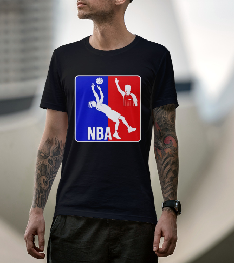 NBA 2026 SGA Flopping Moment OKC Thunder With Referee T-Shirt