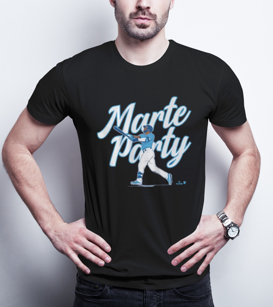 Marte Party Starling KC Baseball Celebration T-Shirt